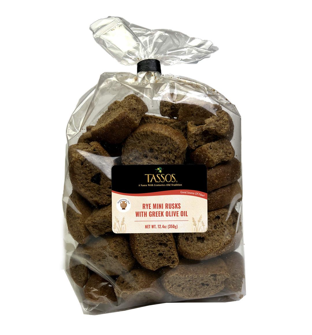 Rye Mini Rusk Made with Greek Olive Oil | Tassos