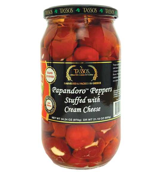 Papandoro Peppers Stuffed with Cream Cheese | Tassos