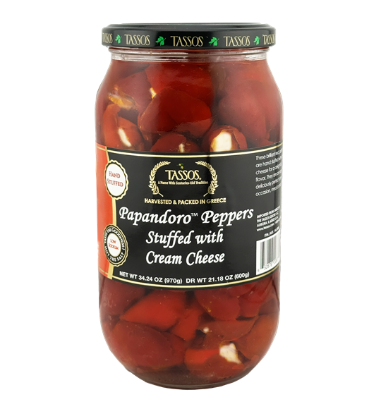 Papandoro Peppers Stuffed with Cream Cheese | Tassos