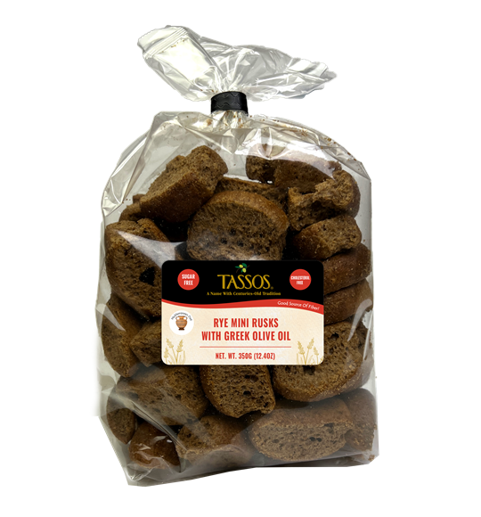 Rye Mini Rusk Made with Greek Olive Oil | Tassos